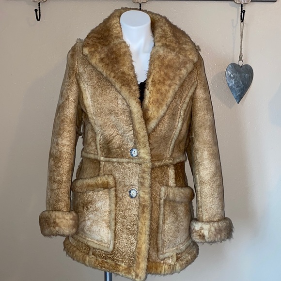 Vintage | Jackets & Coats | Vintage Shearling Wool Rancher Coat | Poshmark